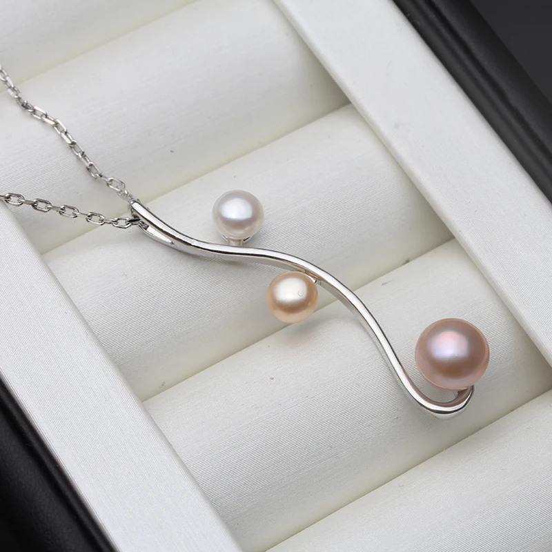 Natural Freshwater 925 Silver Pearl Pendant Woman,Real Pearl Pendant ...