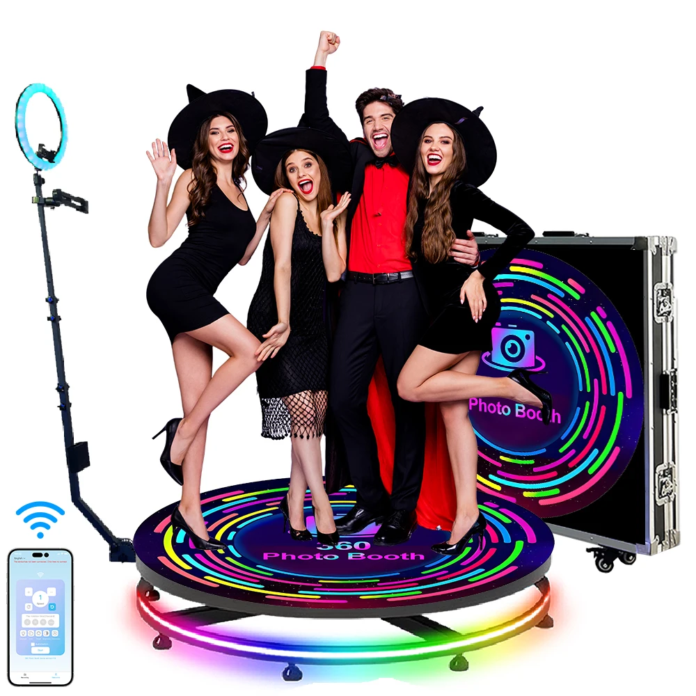 Portable-360-Photo-Booth-Automatic-Rotating-Selfie-Cabin-360-Photo ...
