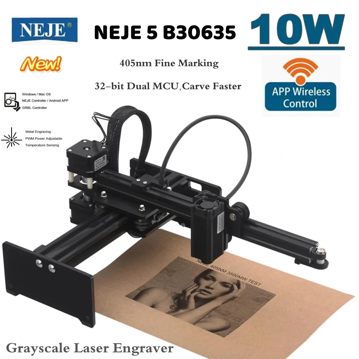 NEJE-5-B30635-10W-Desktop-CNC-Laser-Engraver-LOGO-Image-Portrait ...