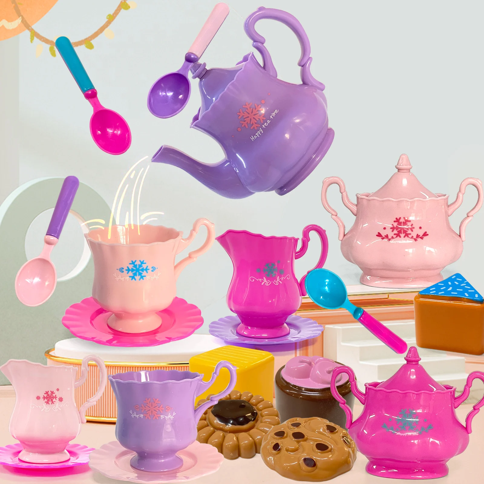 Tea-Set-for-Little-Girls-Tea-Party-Set-Tea-Set-for-Toddlers-Including ...