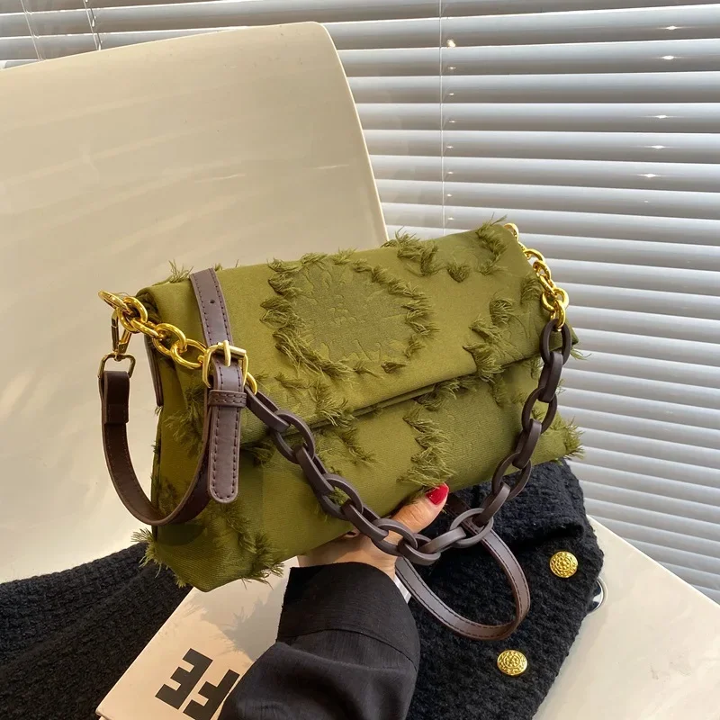 Solid-Color-Canvas-Crossbody-Bags-for-Women-New-in-Latest-Trend ...