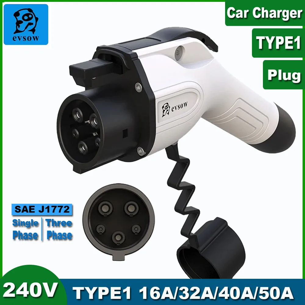 evsow-Car-Charger-Plug-Type-1-EVSE-Female-EV-Charger-Plug-SAE-J1772 ...