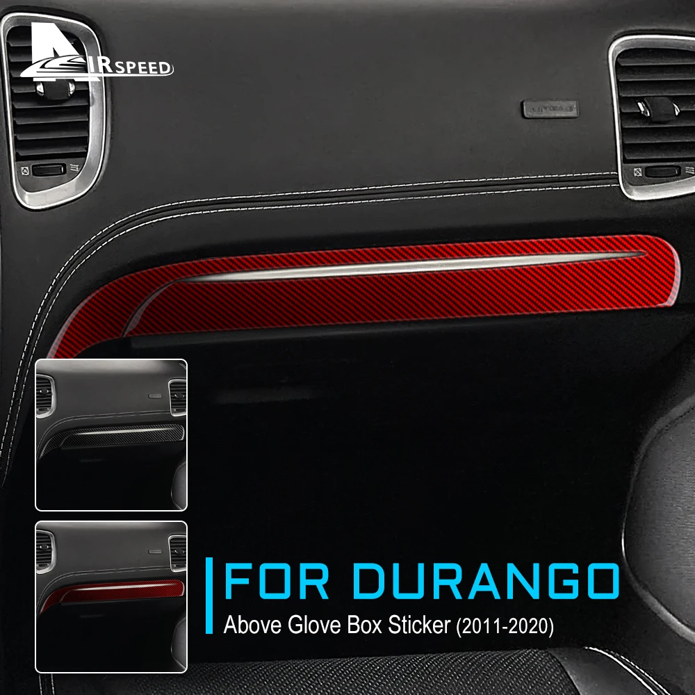 Real-Soft-Carbon-Fiber-Glove-Box-Sticker-For-Dodge-Durango-2011-2020 ...