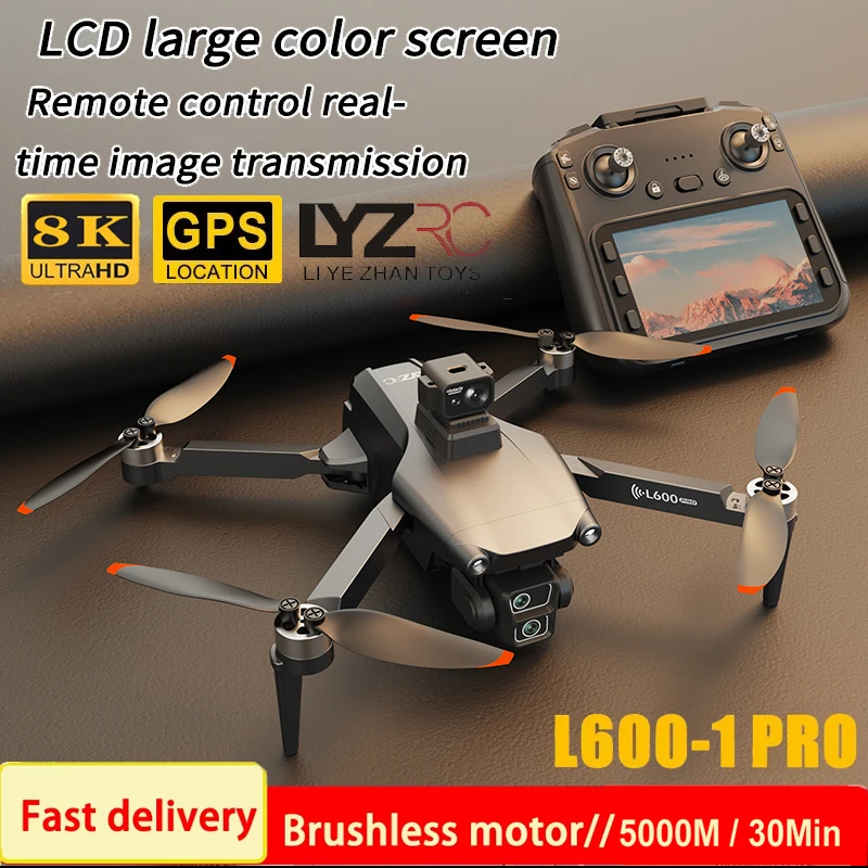 2025 New L600-1 PRO GPS Drone 8K Professional HD Dual Camera Screen ...