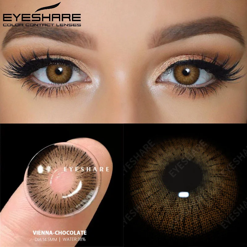 EYESHARE 1 Pair Colored Contact Lenses for Eyes Natural Eye Lenses Gray ...
