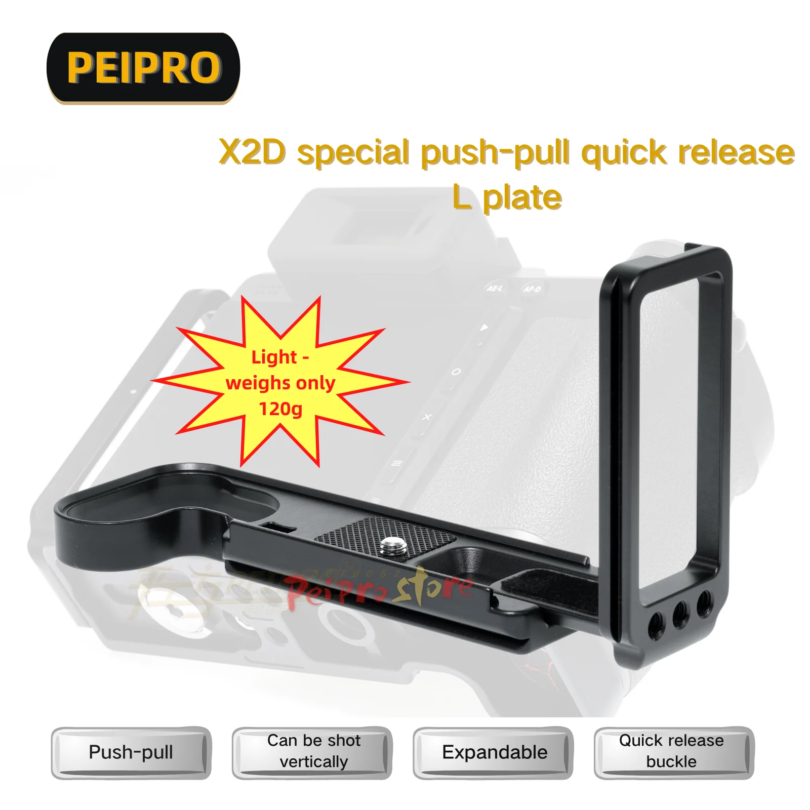 PEIPRO X2D quick Release L-plate bracket Quick Realease Baseplate camera Hand Grip for ...