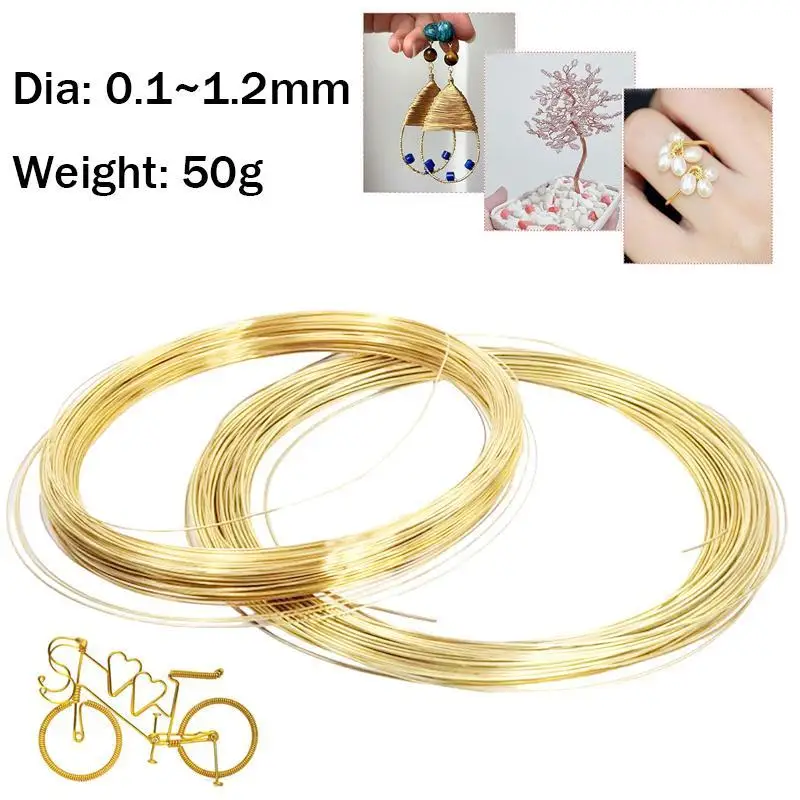 50g Soft Brass round Wire Dia 0.1mm 0.2mm 0.3mm 0.4mm 0.5mm 0.6mm 0.7mm ...