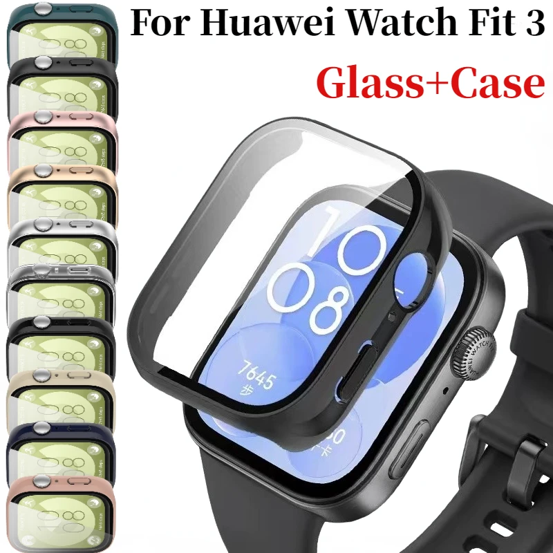 HD Glass+Case For Huawei Watch Fit 4/3 All-around Anti-scratch Frame ...