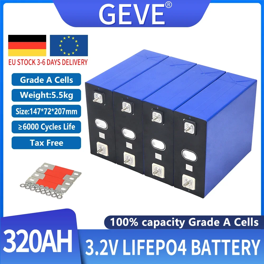 3-2V-320AH-1-16PCS-Lifepo4-Lithium-Iron-Phosphate-Battery-Pack-DIY-12V ...