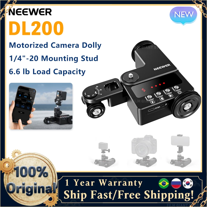 Neewer-DL200-Motorized-Camera-Dolly-Car-Electric-Slider-Time-lapse ...