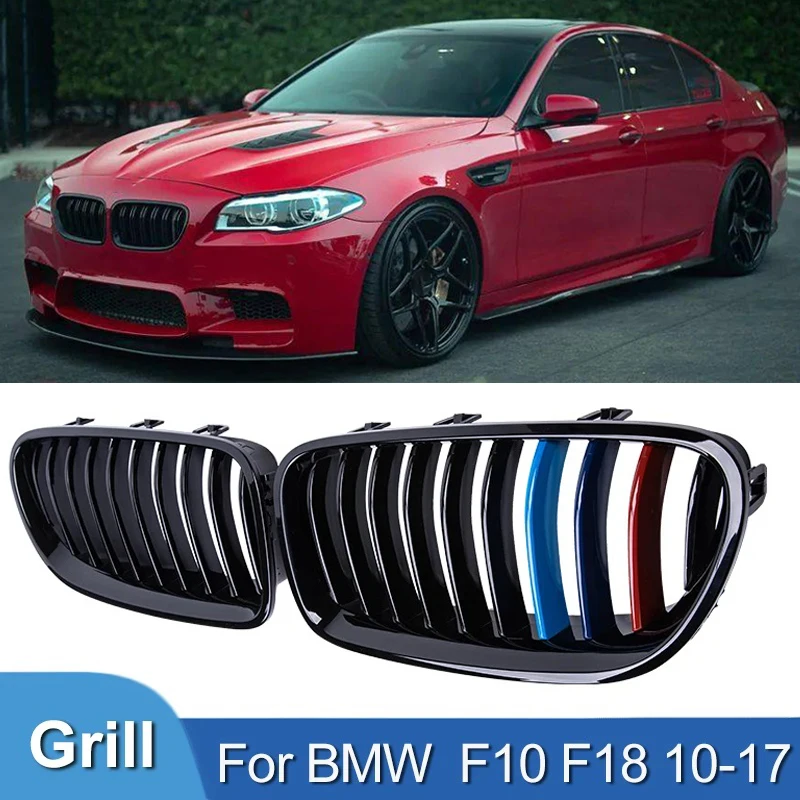M-Gloss-Black-Grille-Car-Kidney-Grill-Single-Slats-Racing-Grill-For-BMW ...