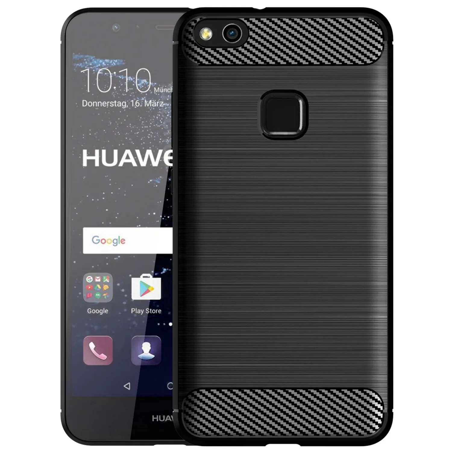 Luxury Silicone Cases For Huawei P10 lite p10selfie Shockproof Cabon ...