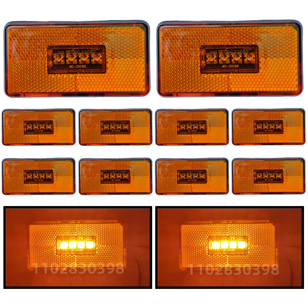 4LEDs 24V Side Marker LED Lights For Scania 5 6 Series P R Cabs G T S ...