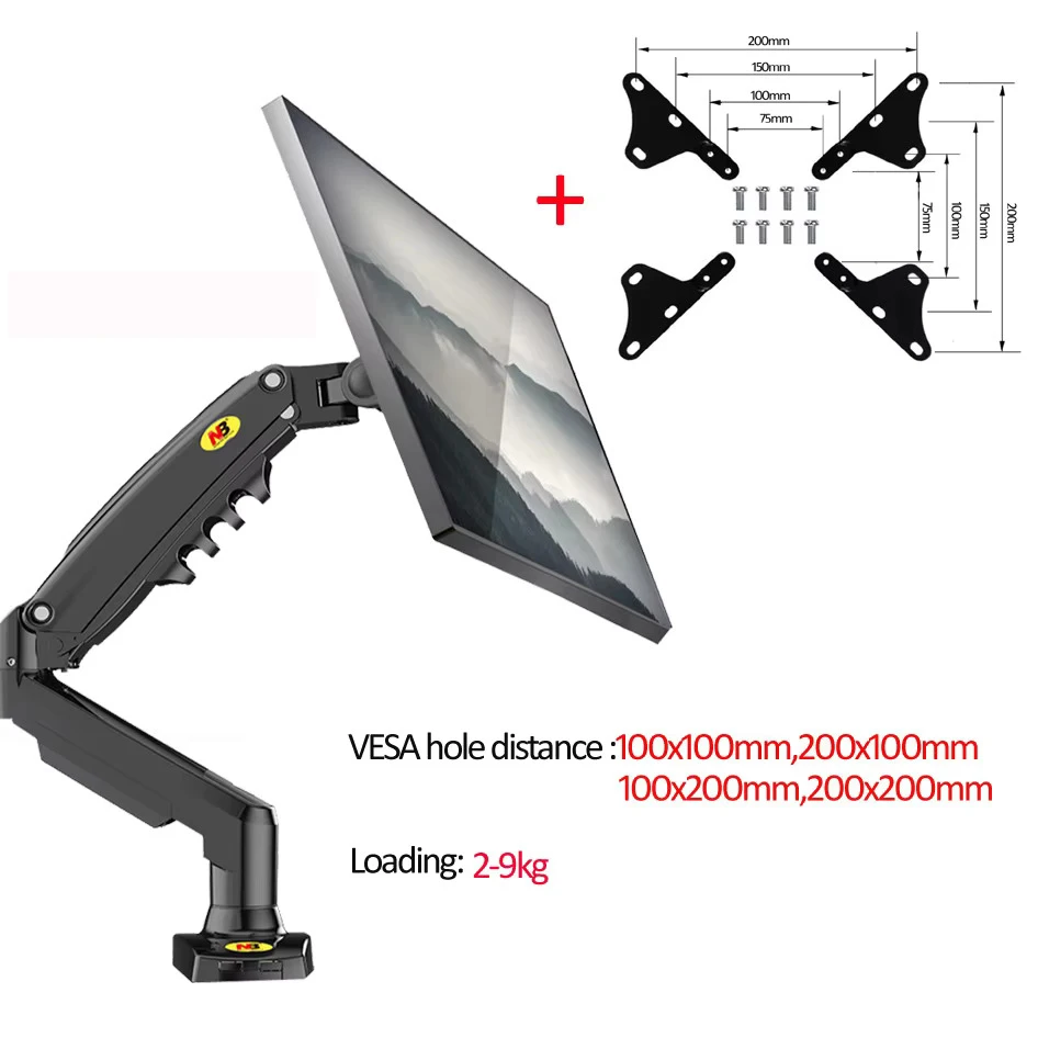 NB-NEW-F80-17-30-desktop-LED-LCD-Monitor-Holder-Arm-Gas-Spring-Full ...