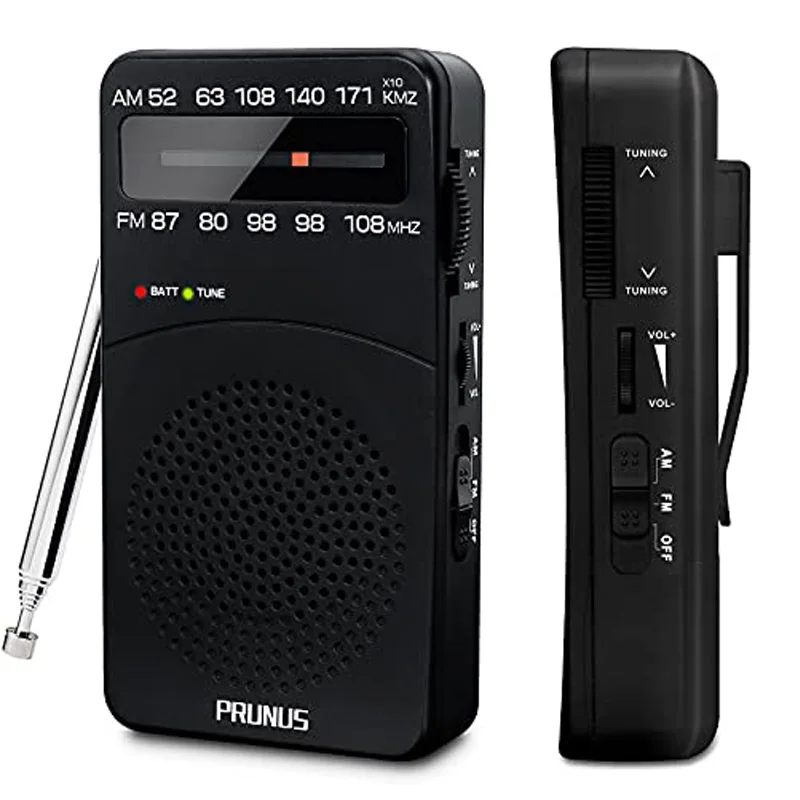 PRUNUS-J-166-Portable-Radio-AM-FM-Back-Clip-Excellent-Reception-AM-FM ...