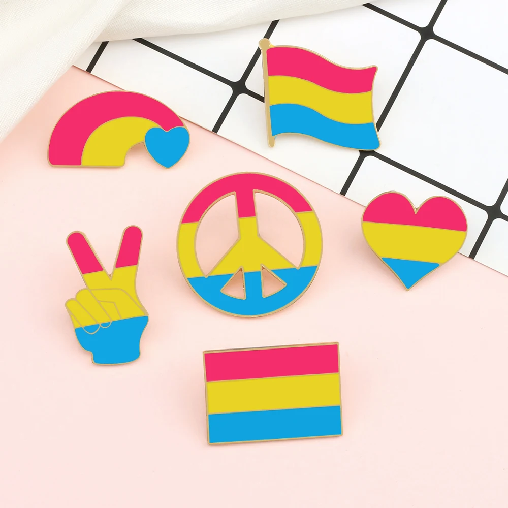 Pansexual-LGBTQ-Pride-Enamel-Pin-Omnisexual-Rainbow-Flag-Peace-Heart ...