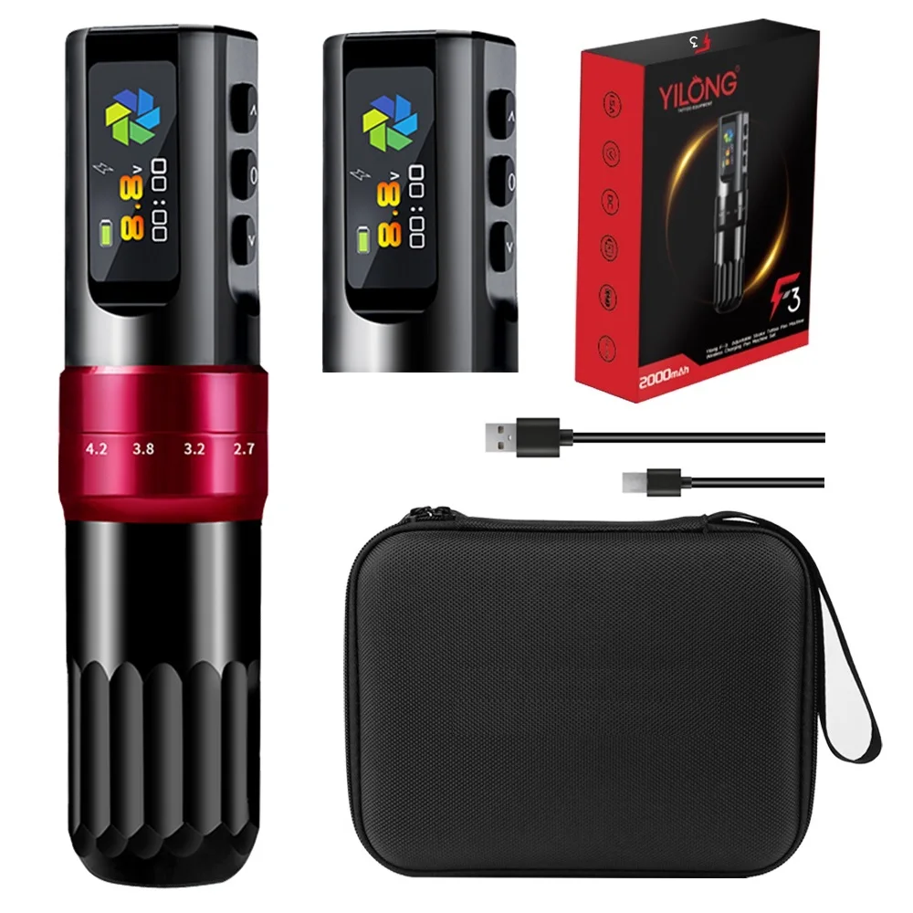 Wireless-Tattoo-Machine-Pen-Portable-2-3-4-5MM-Adjustable-Stroke-With ...