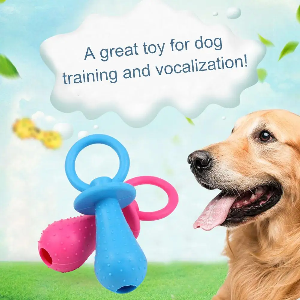 Dog-Voice-Pacifiers-Grinding-Teeth-Rubber-Dog-Chew-Vocal-Pet-Training ...