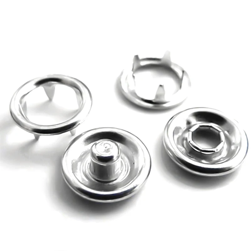 (50 Sets)7.5 / 9.5 /11 Mm Snaps Silver Casp With Five Claws Buckle ...