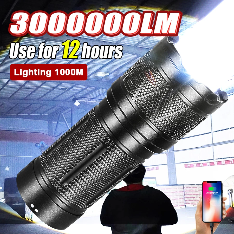 Powerful-Torch-High-Power-LED-Flashlight-Ultra-Bright-Tactical-Light ...