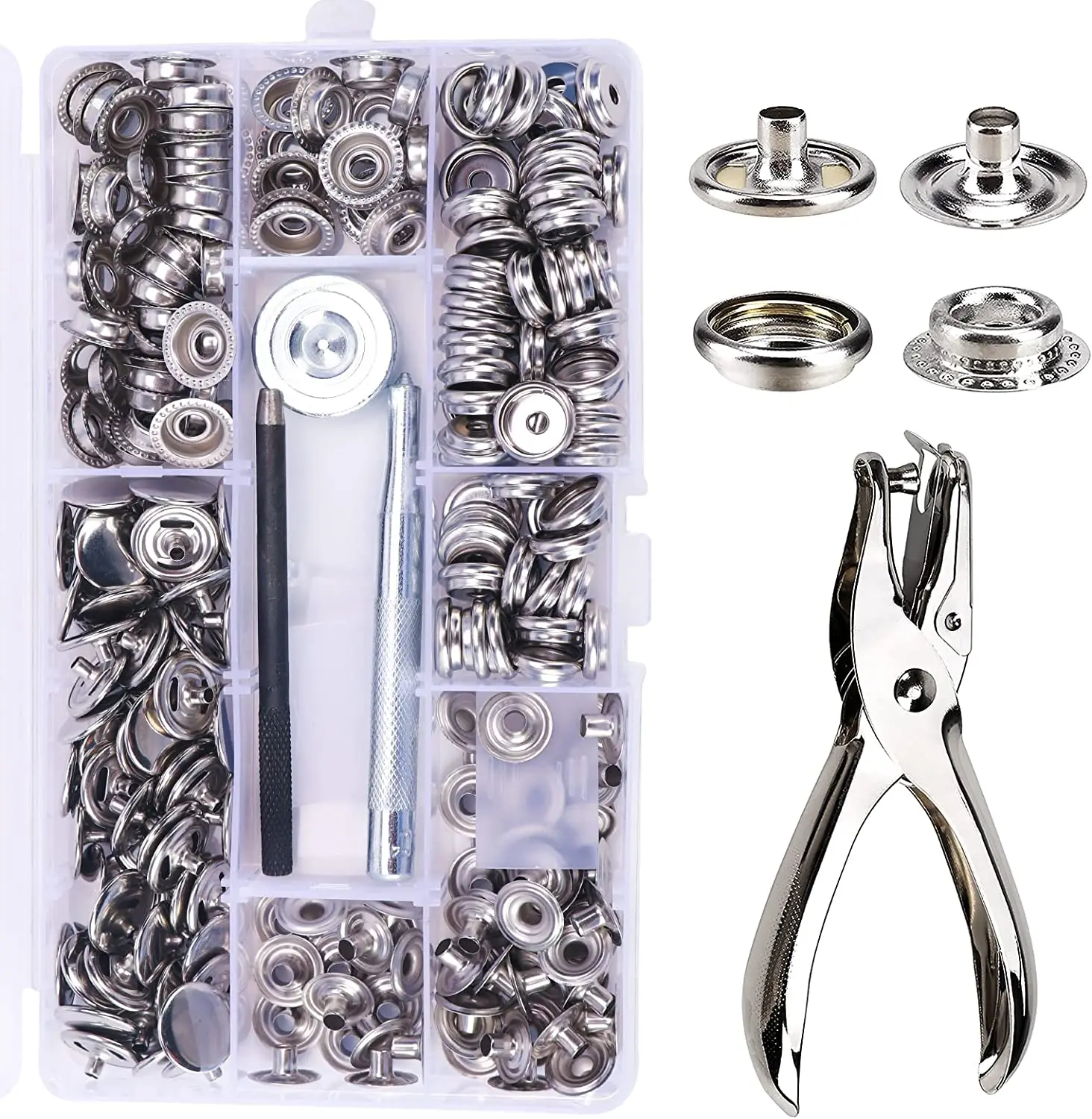 15mm Canvas Snap Kit, Marine Grade Snap Fastener Stainless Steel Snap ...