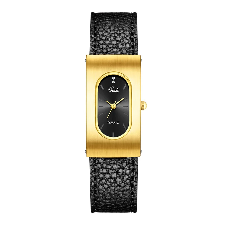 Fashion Gedi Top Brand Quartz Luxury Clock Rectangle Square Dial ...