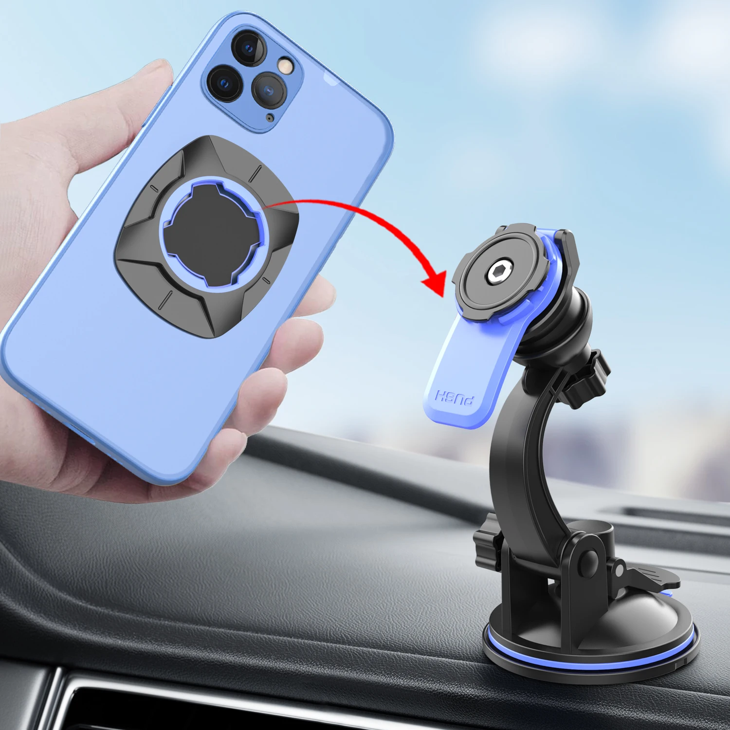 Car Phone Holder Mount Stand Sucker Suction Cup Air Vent Smartphone ...