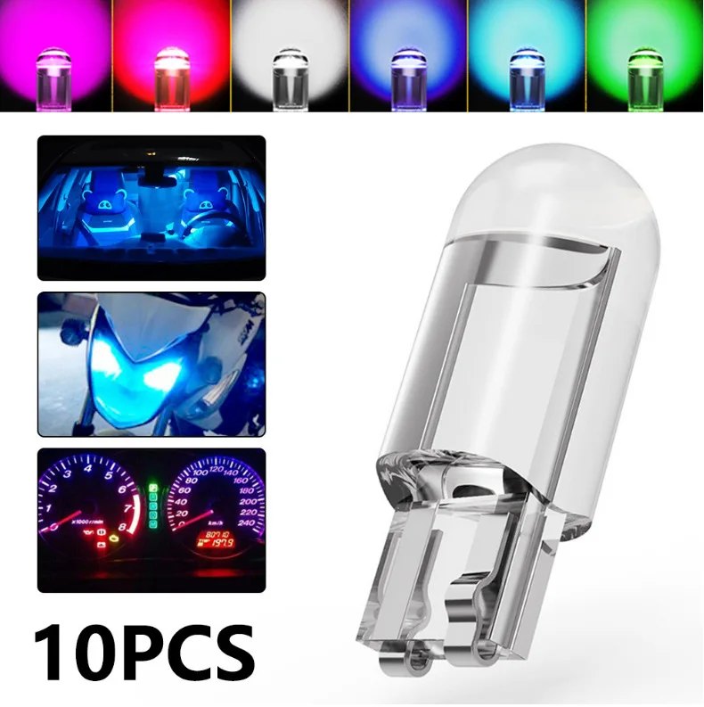 10PCS 12V Car Wedge Parking Light T10 W5W WY5W 168 501 2825 COB LED ...