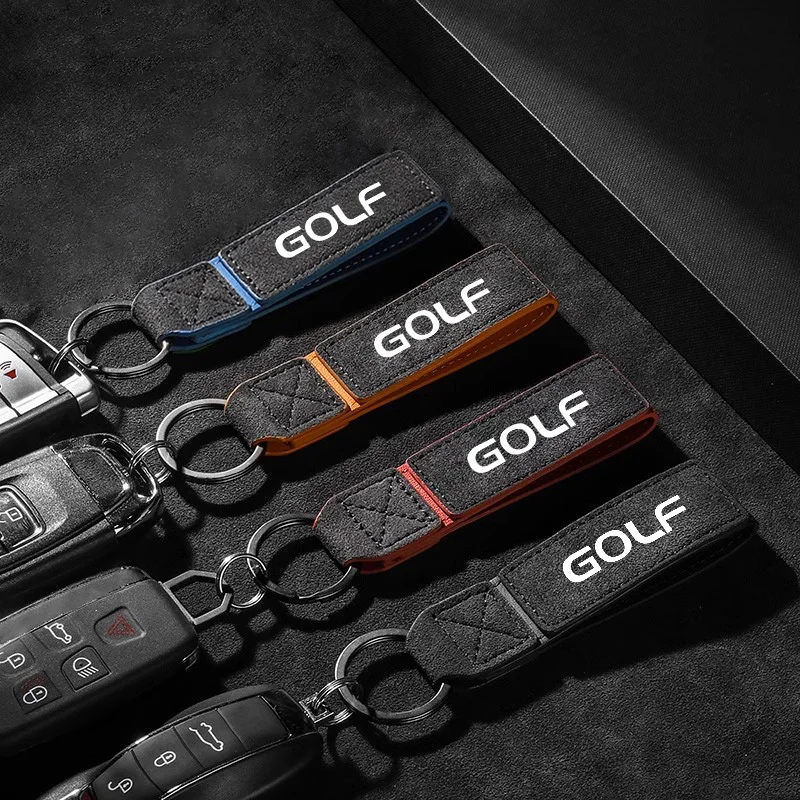 High-Quality-Suede-Car-Keychain-Key-Ring-Anti-lost-Keyring-Pendant-For ...