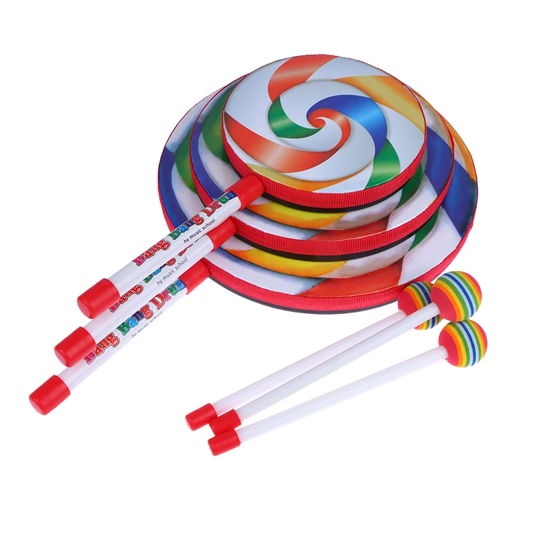 6Inch-8Inch-10Inch-Lollipop-Hand-Drum-Percussion-Instruments-Colorful ...