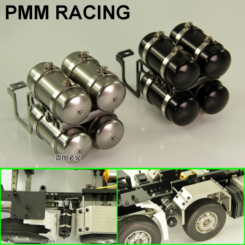 Metal Upgrade Parts 1 To 4 Gas Storage Tank Group For 1/14 Tamiya Rc ...