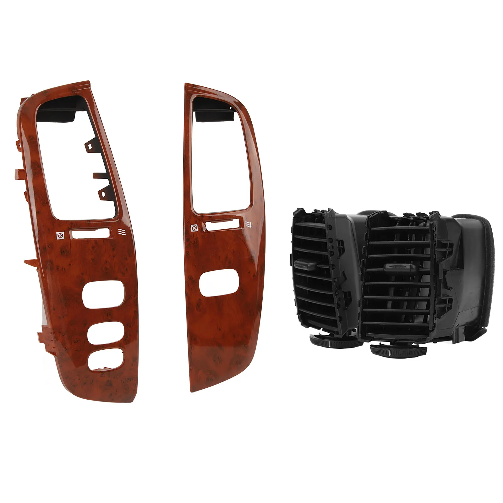 Dashboard-Air-Vent-Kit-Wooden-Grain-Dash-Left-Right-Air-Outlet-Vent ...