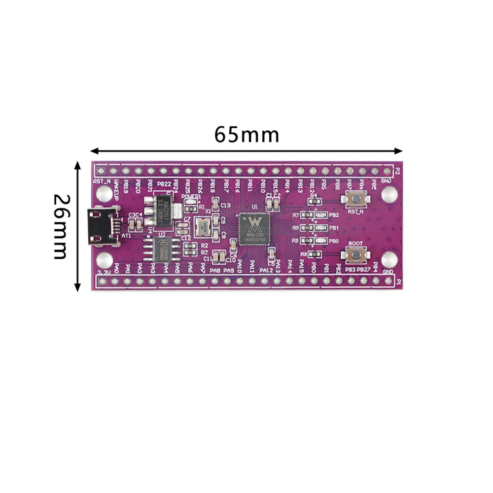 W806 Microcontroller 240mhz 5-8bit Stm32 Development Board Ch340 Iot ...