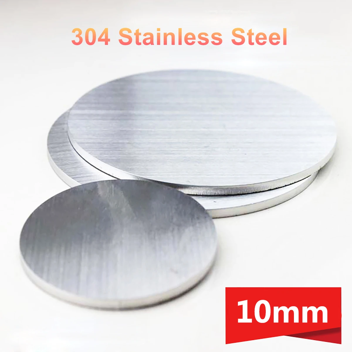 1pcs 304 Stainless Steel Thickness 10mm Round Plate Circular Sheet Disc ...