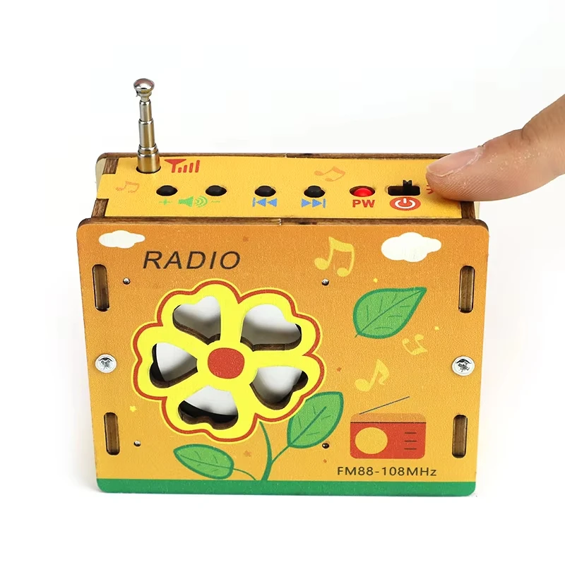 Children Toys Mini Radio Learning DIY Wooden Toys Montessori ...