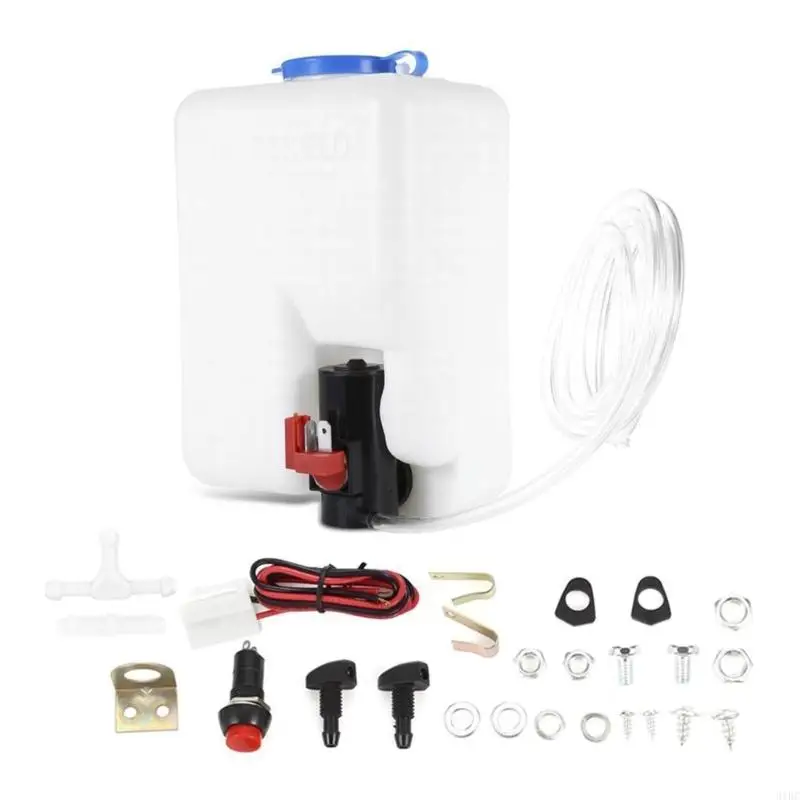Universal Car Windshield Washer Bottle Tank Kit 12V 1.5L Windshield ...