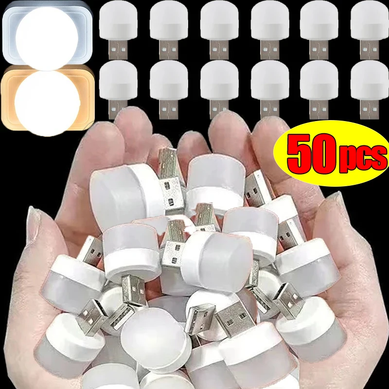 50-1Pcs-Mini-USB-Night-Lights-LED-Warm-White-Eye-Protection-Book ...