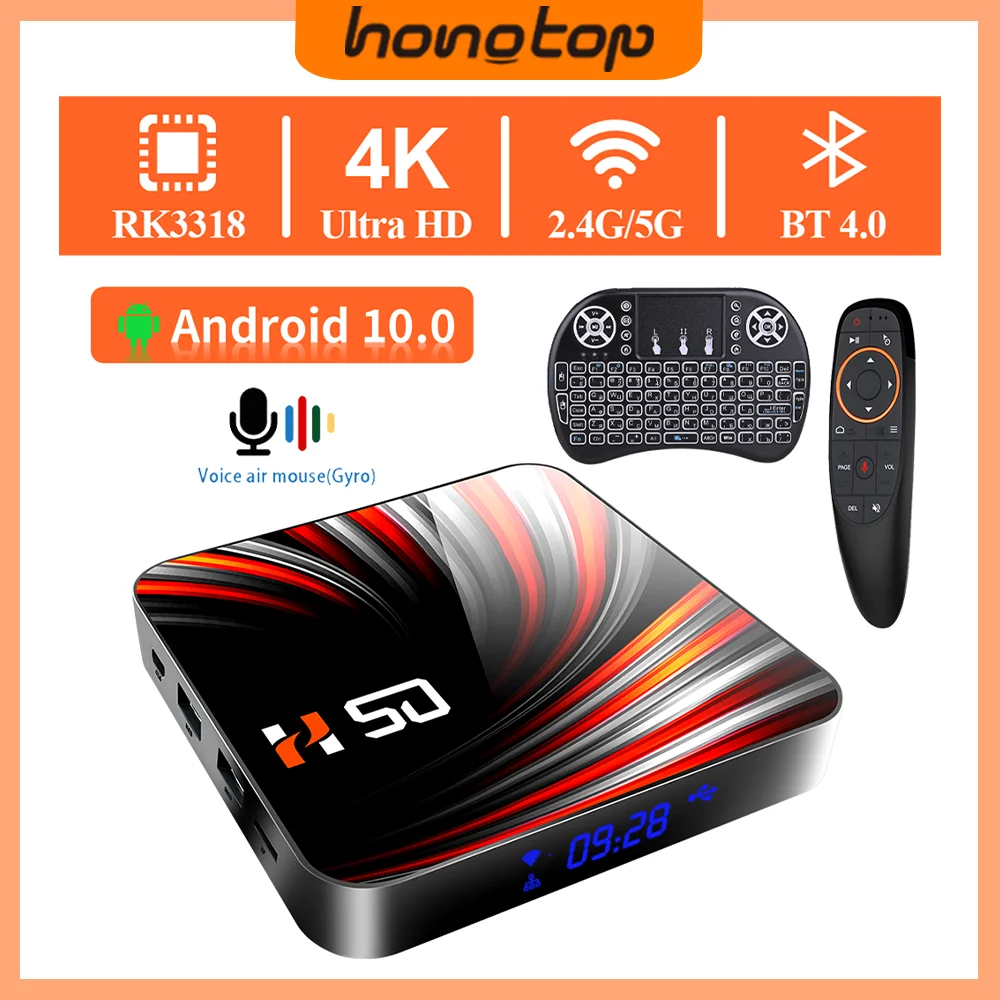 Hongtop Global Version Android Tv Box 4k Ultra Hd Android Tv 10.0 Hdr ...