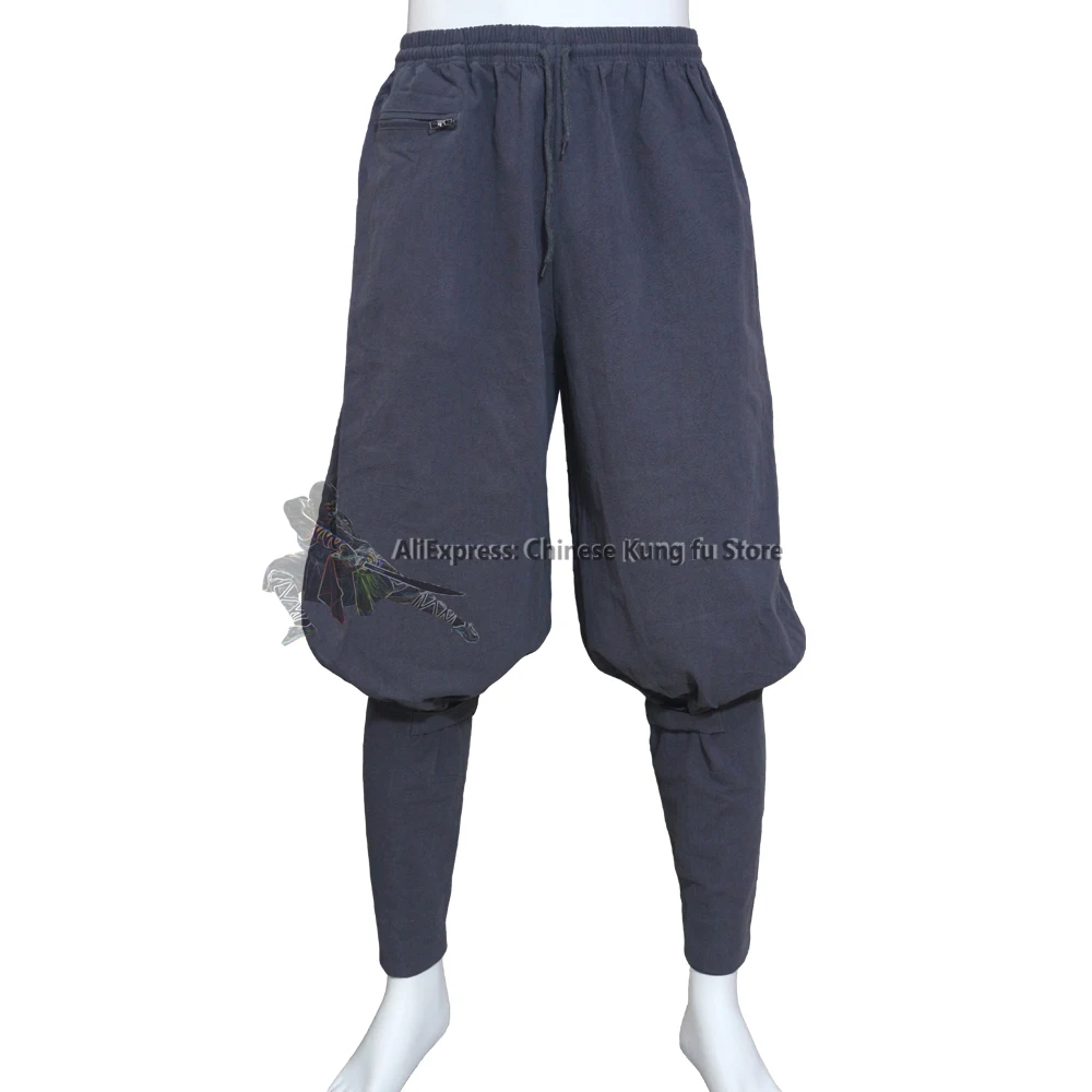 Thick Cotton Buddhist Monk Trousers Shaolin Tai Chi Kung fu Pants New ...