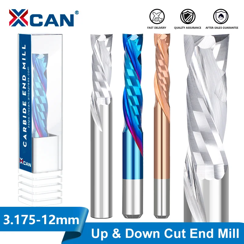 XCAN-Milling-Cutter-3-175-12mm-Shank-UP-DOWN-Cut-Two-Flutes-Spiral ...