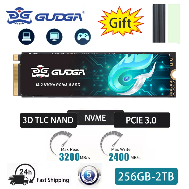 GUDGA M2 SSD NVMe 256GB 512GB 1TB 2TB 128GB M.2 NMVe 2280 PCIe 3.0 Hard ...