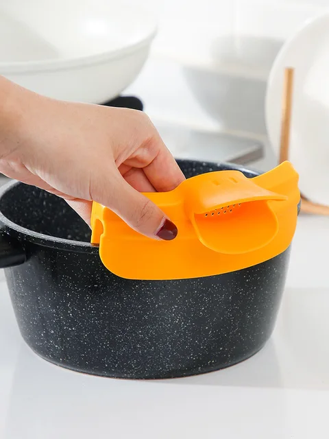 Spill-proof Kitchen Utensils Pots and Pans Round Mouth Edge Diversion ...