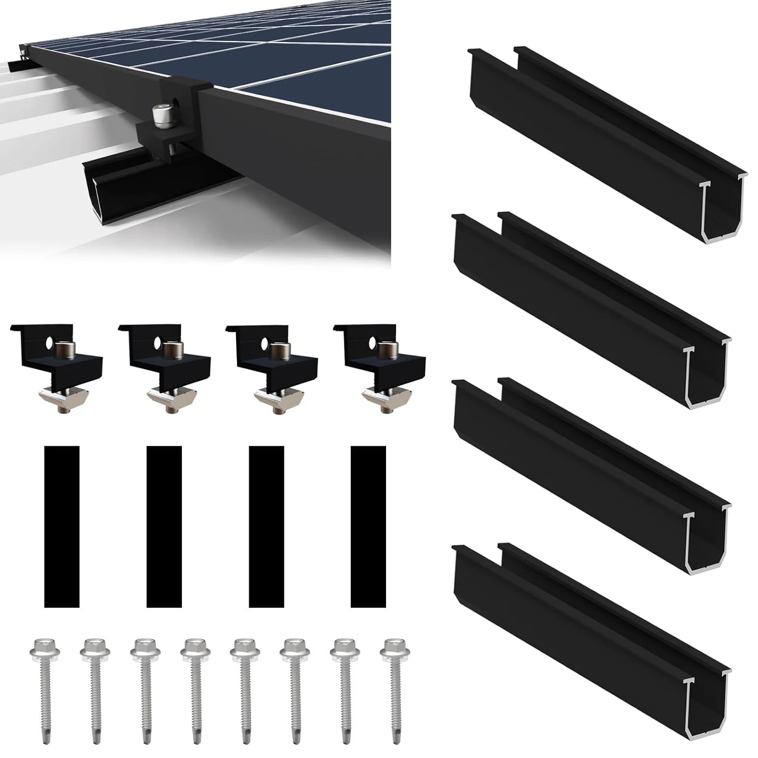Set-of-20Pcs-Solar-Panel-U-shape-Mini-Rails-Solar-Bracket-30-35 ...
