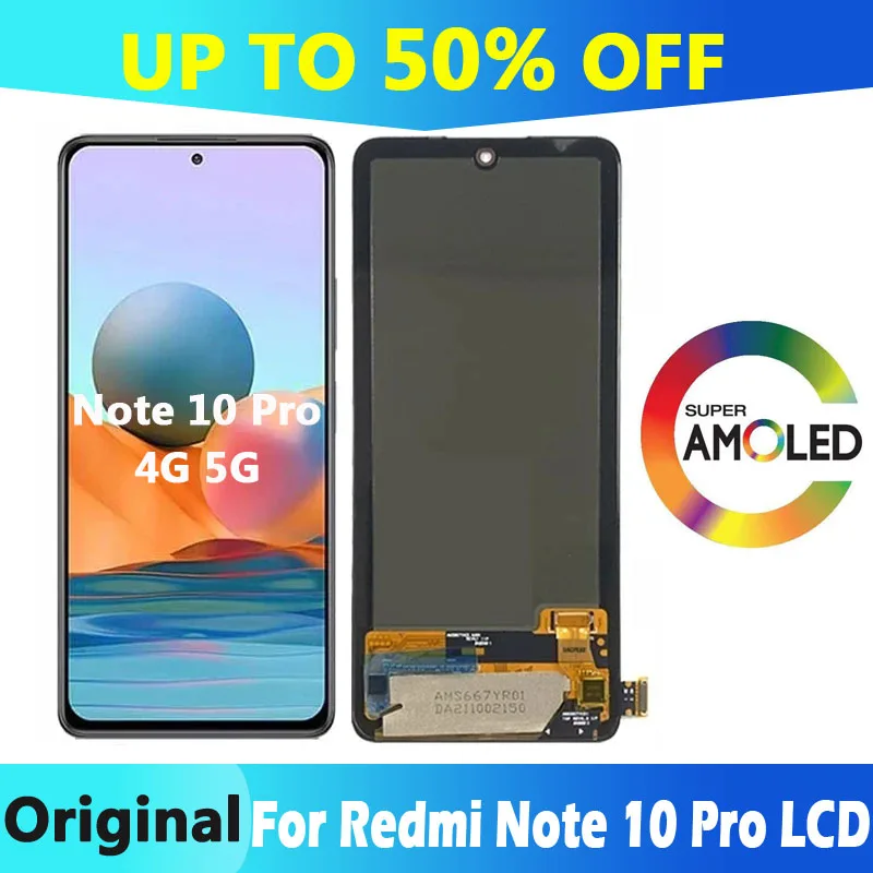 6-67-AMOLED-Screen-for-Xiaomi-Redmi-Note-10Pro-4G-5G-LCD-Display-Touch ...