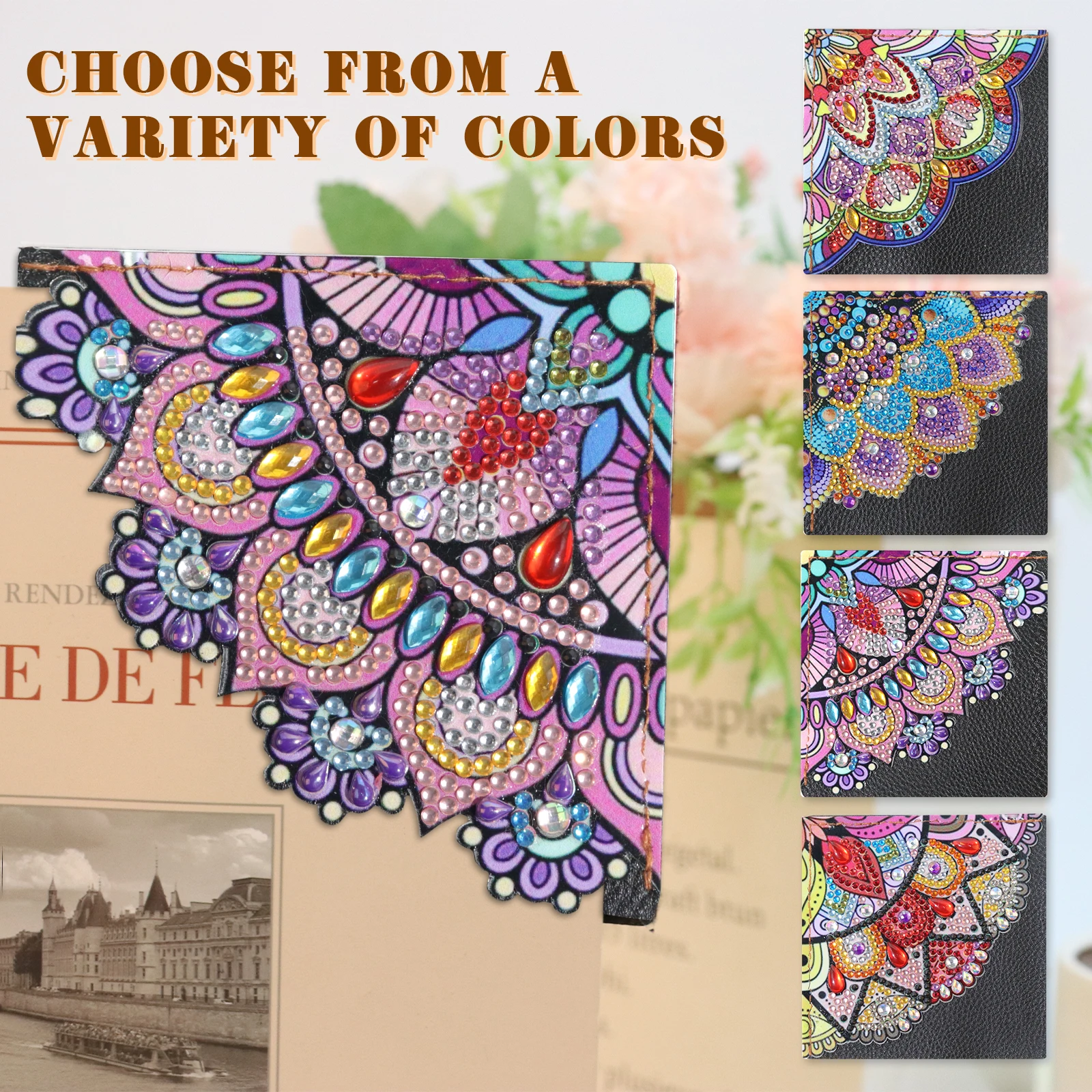 DIY Diamond Painting Book Corner Cover Bookmarks Mandala Flowers ...
