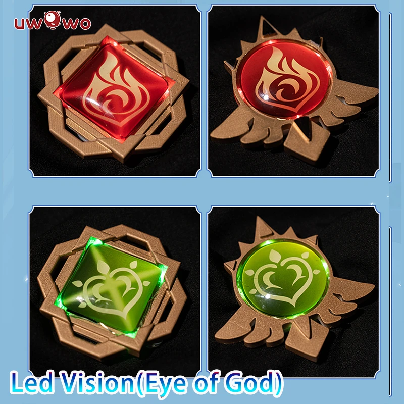 Uwowo Game Genshin Impact Vision "eye Of God" Led Cosplay Props Led ...