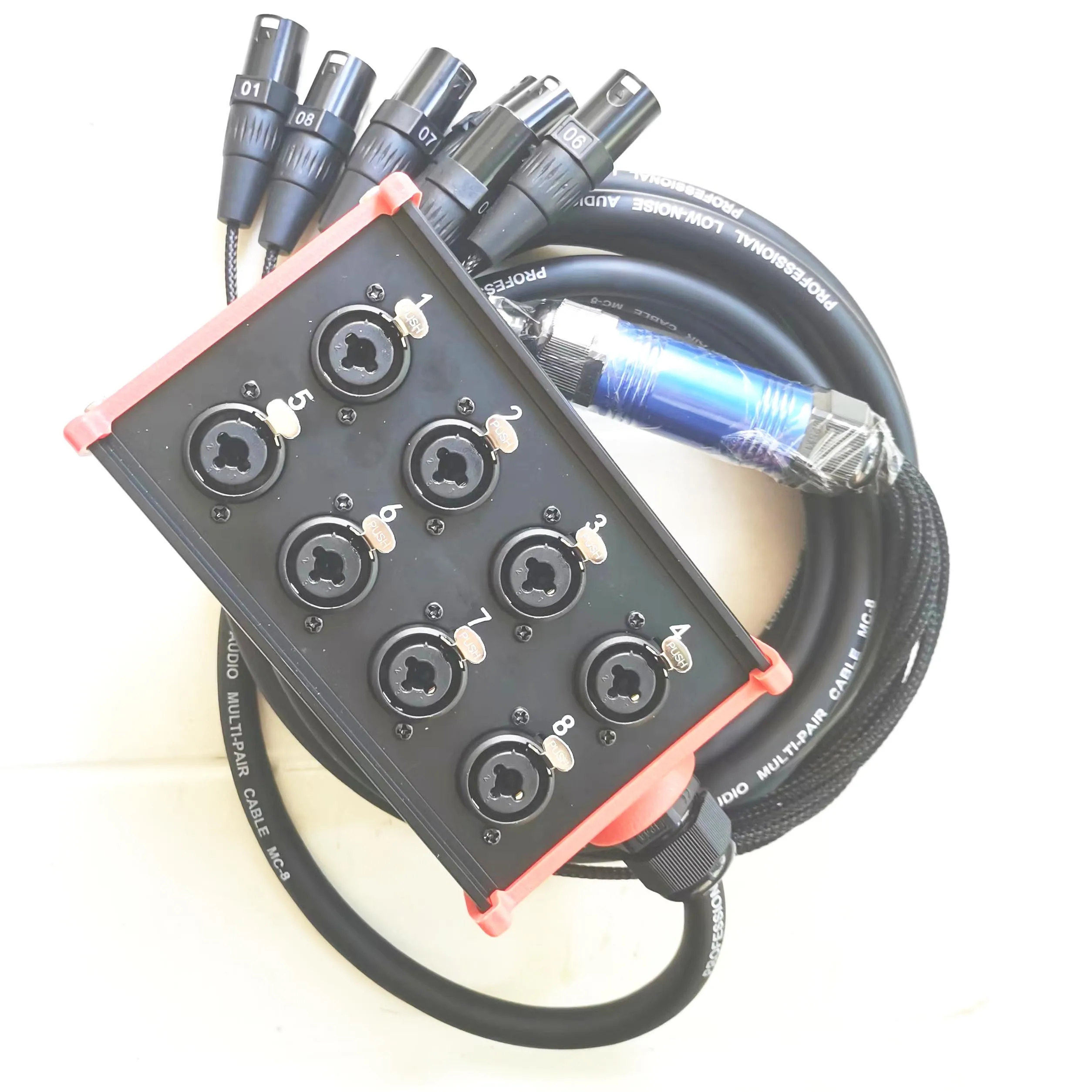 High quality 8 Channel 3 Pin XLR Snake Cable with Male connector to XLR ...