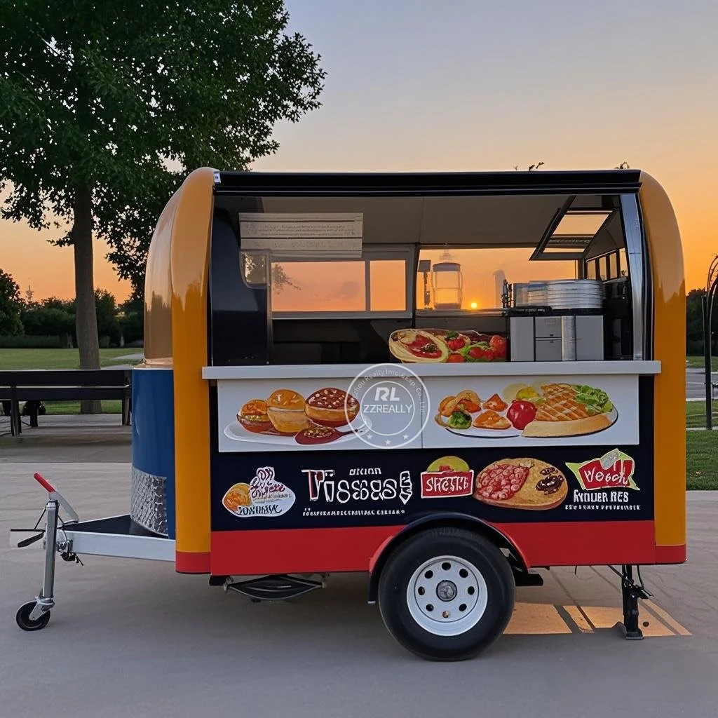 Europe Standard Food Trailer Bakery Fast Chinese Pizza Vending Kitchen ...