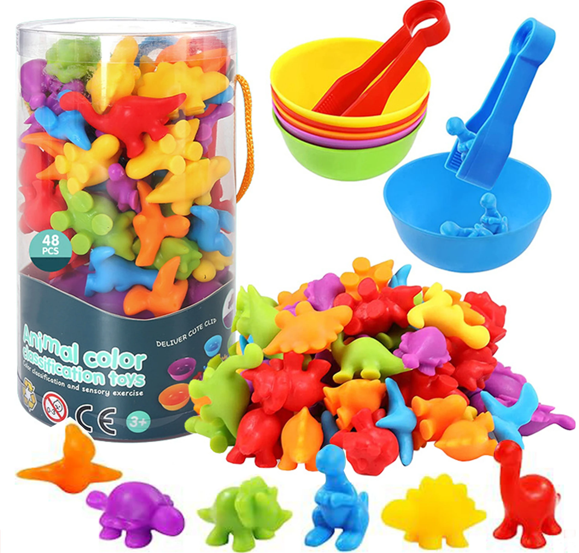 Children Fine Motor Skills Learning Counting Game Math Toy Colorful ...