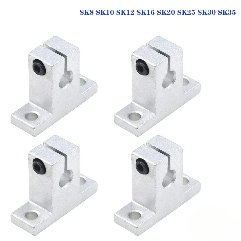 2/4pcs Sk8 Sk10 Sk12 Sk16 Sk20 Sk25 Sk30 8mm Linear Bearing Rail Shaft ...